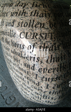Cursing Stone Millenium Gallery Carlisle Cumbria England Stock Photo ...