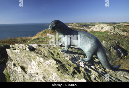 Otter monument to Gavin Maxwell at Monreith Ring of Bright Water author ...