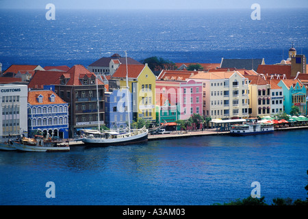 Aerial View of Punda, Willemstad, Curacao, Netherlands Antilles Stock ...