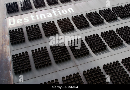 Destination number board, with small tube lights Stock Photo - Alamy