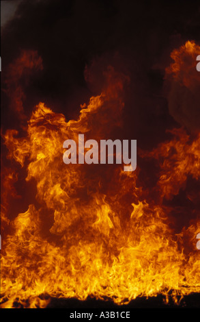A raging fire burning out of control Stock Photo - Alamy