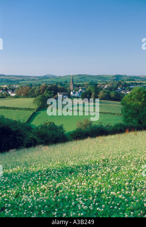 Modbury, South Devon, England, UK. May 2019. The market town of Modbury ...