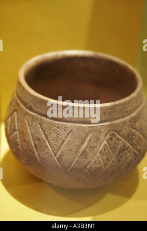 Mayan pottery at the Mayan museum, Merida, Yucatan, Mexico Stock Photo ...