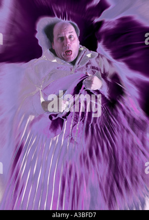Abstract Man waking up from nightmare scared Stock Photo - Alamy