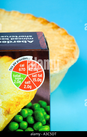 Meat Pie package with nutritional information Stock Photo - Alamy