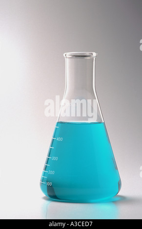 Laboratory labware for science experiments, white background Stock ...