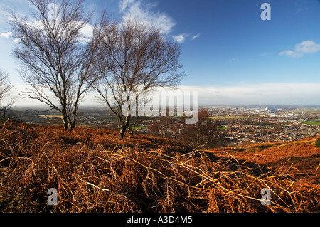 Middlesbrough from the Eston Hills Tees Valley England Stock Photo - Alamy