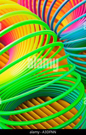 close-up of colorful slinky Stock Photo - Alamy
