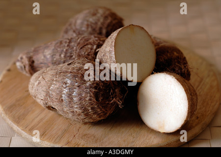 Eddoes caribbean root vegetable related to dasheen Stock Photo - Alamy