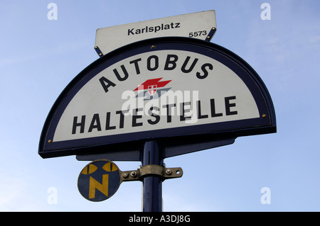 Bus stop sign at Karlsplatz, Vienna, Austria Stock Photo - Alamy