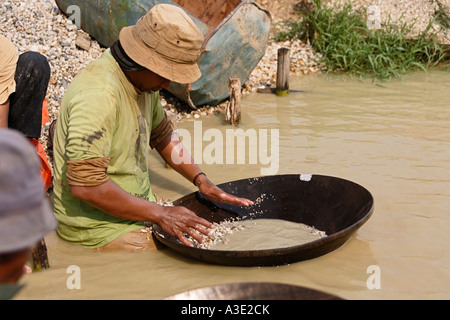 Diamond mine, Cempaka, South-Kalimantan, Borneo, Indonesia Stock Photo ...