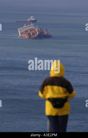 MSC Napoli container ship aground off Branscombe in South Devon ...