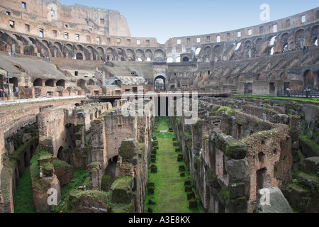 Colosseum, interior view, basement, amphitheatre, Amphitheatrum Novum ...