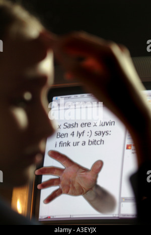 The word cyber bully with computer keyboard on yellow background. Cyber ...