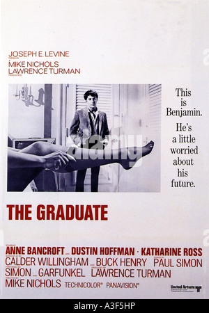 THE GRADUATE, Dustin Hoffman on poster art, 1967 Stock Photo - Alamy