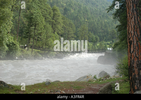 India Kasol Kullu District Himachal Pradesh Northern India A rope ...