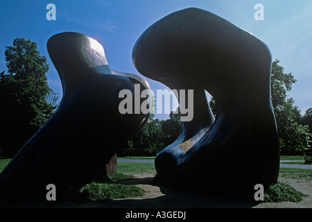The Henry Moore Sculpture Two Forms at The Yorkshire Sculpture Park ...