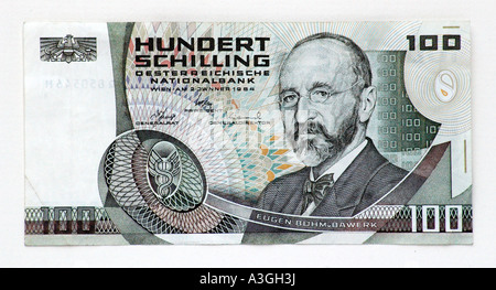 Austria 100 Schilling Note Stock Photo - Alamy