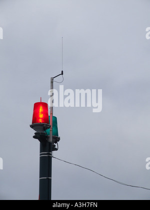 sea port entry warning lights Stock Photo - Alamy