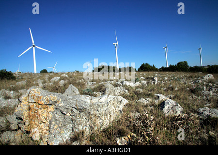 wind power south france Stock Photo - Alamy