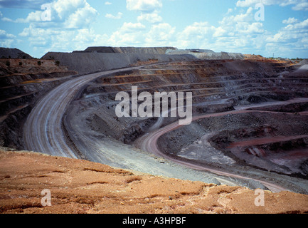 Iron ore mine pit Pilbara region Western Australia Stock Photo - Alamy
