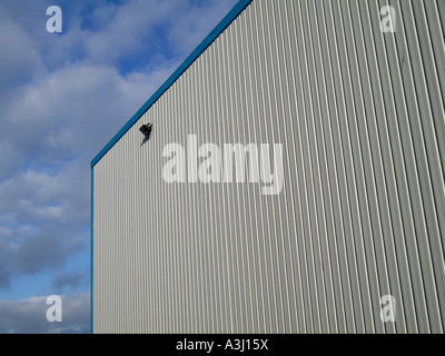 Profiled cladding on large industrial factory warehouse unit Stock ...