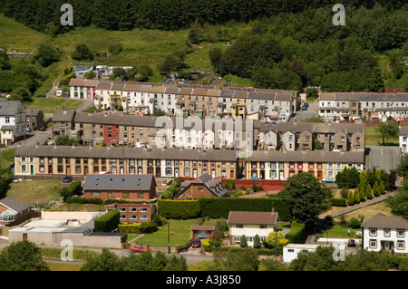 Typical terraced housing in the Rhondda Valley South Wales UK Stock ...