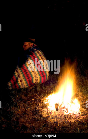 campfire with a touch of Wild West Stock Photo - Alamy