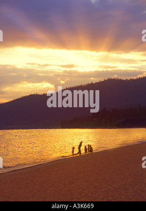 sunset Incline Beach Lake Tahoe Nevada Stock Photo - Alamy