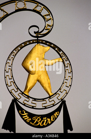 Traditional restaurant sign in Linz Germany Stock Photo - Alamy