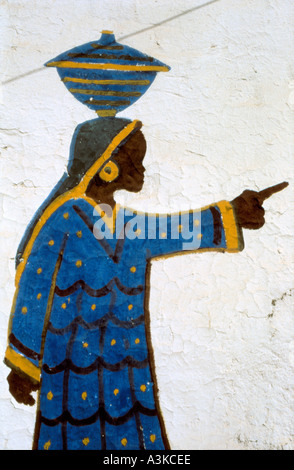 Traditional Nubian wall decoration of the Nubian house seen in Nubian ...