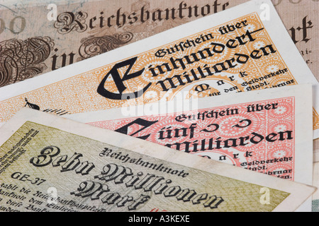 German inflation currencies 1922-23 Stock Photo - Alamy