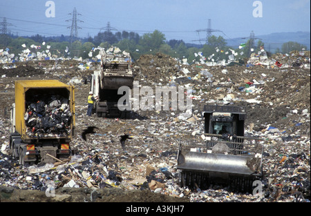 Landfill waste disposal site at Hempsted, Gloucester UK Stock Photo - Alamy