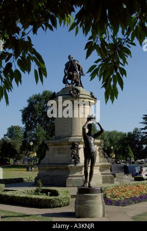 The statue of Prince Hal by The Gower Memorial in Bancroft Gardens ...