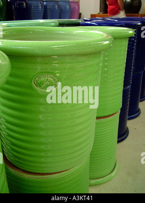 blue green and purple glazed eathenware pottery Morris James Matakana ...