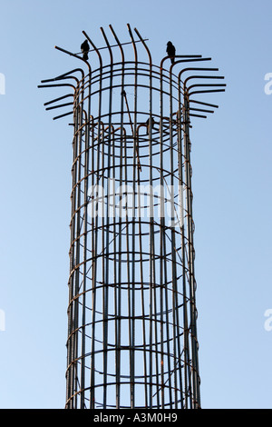 Miami Beach Florida,concrete reinforcing bar bars,pub,column,high rise ...