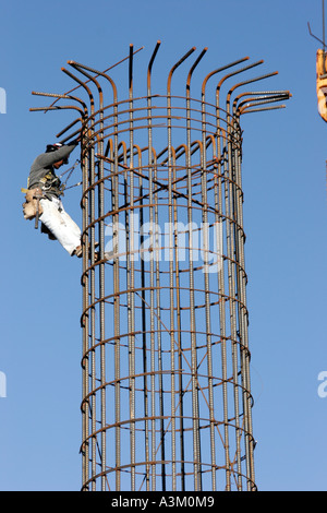 Miami Beach Florida,concrete reinforcing bar bars,pub,column,high rise ...
