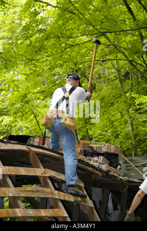 Man with sledge-hammer Stock Photo - Alamy