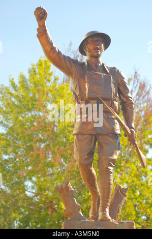 Statue of World War I American doughboy Marine J.V. “Pinky” Wilson in ...