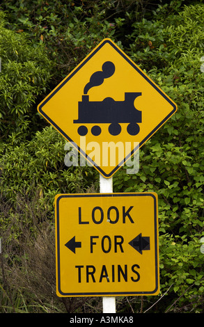 Railway crossing and Give Way Sign with steam train Kingston Flyer New ...