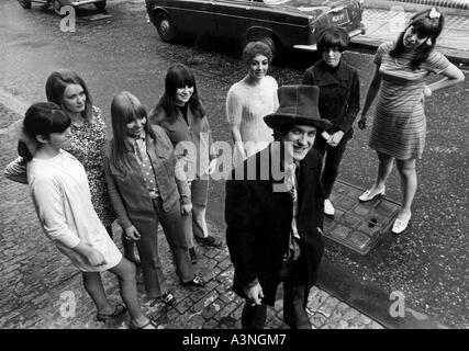Ray Davies of the Kinks pop group with his wife Rasa and baby daughter ...