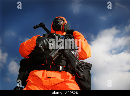 Police anti-nuclear chemical warfare suits Stock Photo: 26173481 - Alamy