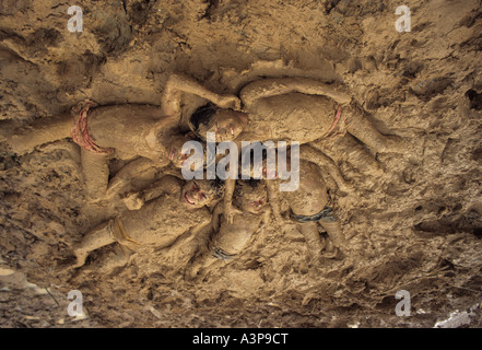 Mayoruna Indian Children Amazon Basin - Boys playing in the mud near ...