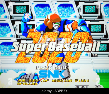 2020 Super Baseball SNK Corp 1991 vintage arcade videogame screenshot ...