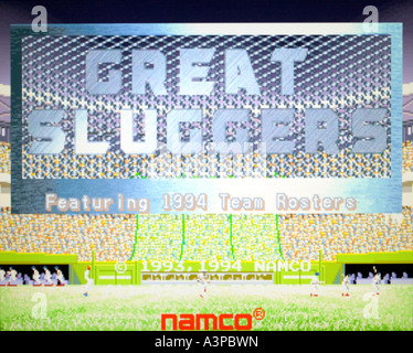 Great Sluggers Namco 1993 vintage arcade videogame screenshot EDITORIAL ...
