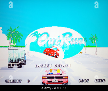 Out Run Outrun Sega 1986 vintage arcade videogame screenshot EDITORIAL ...