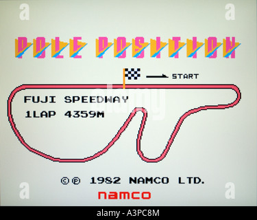 Pole Position Atari Namco Ltd 1982 vintage arcade videogame screenshot ...