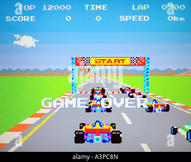 Pole Position Atari Namco Ltd 1982 vintage arcade videogame screenshot ...