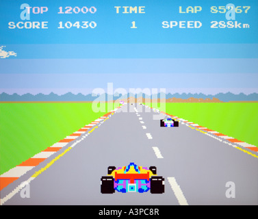 Pole Position Atari Namco Ltd 1982 vintage arcade videogame screenshot ...
