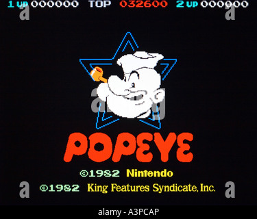 Popeye Nintendo King Features Syndicate Inc 1982 vintage arcade ...